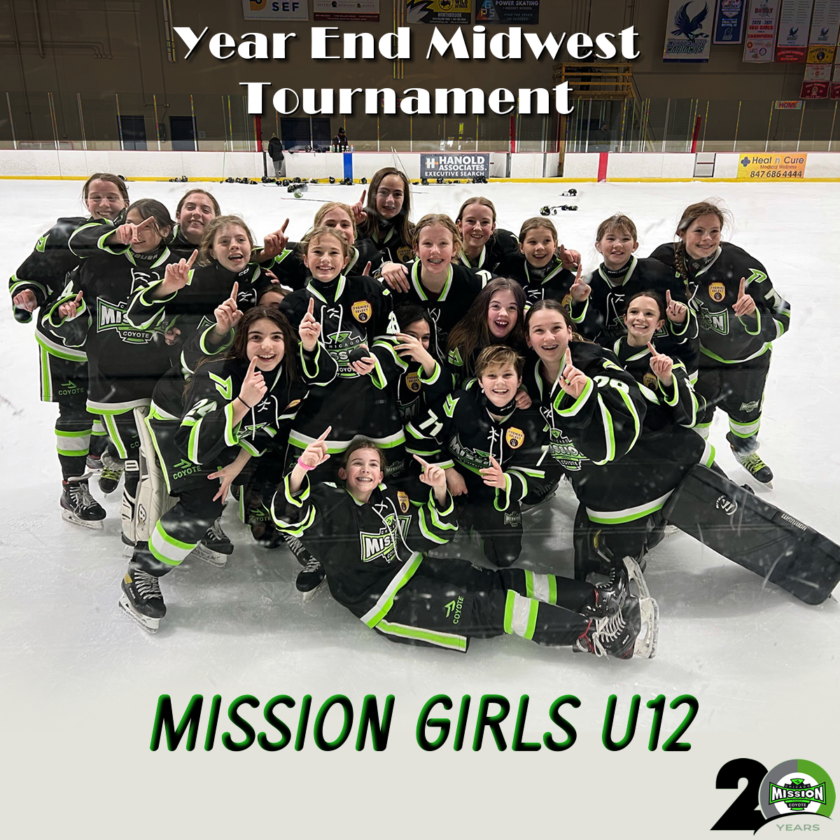 Girls U12’s Crowned Year End Midwest Championship – Chicago Mission Tier I AAA Hockey