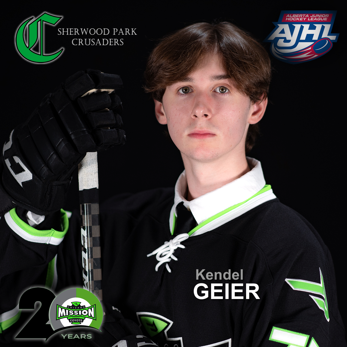 Geier signs a letter of intent with AJHL’s Sherwood Park Crusaders ...